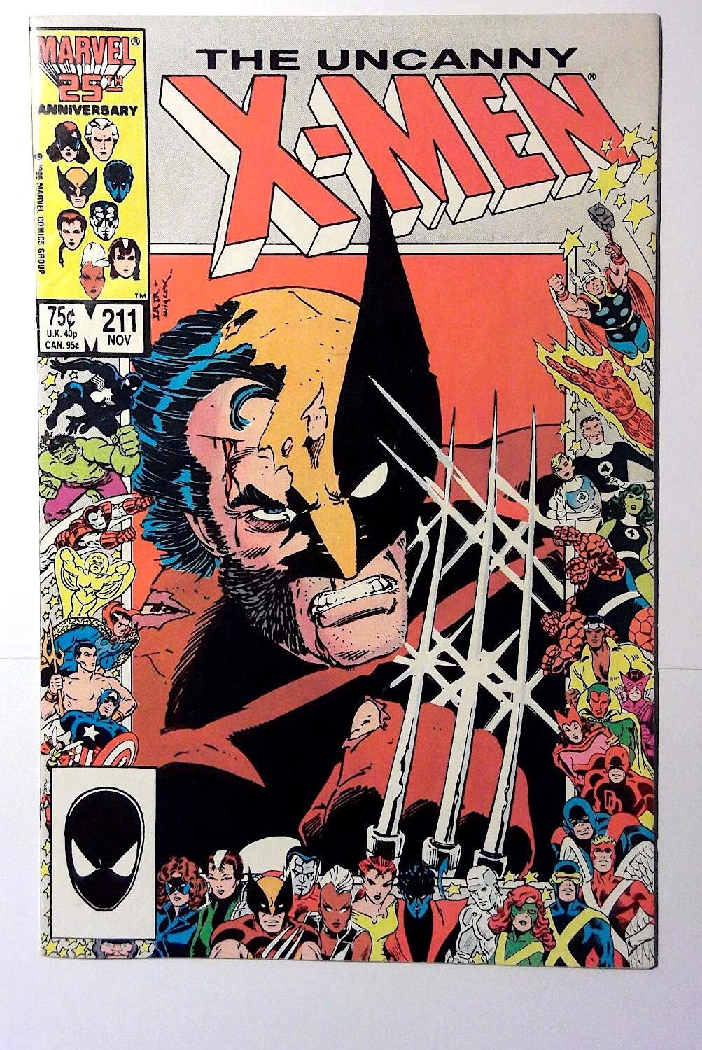Uncanny X-Men #211 1986 Marvel Cyclops Wolverine Colossus Nightcrawler ...