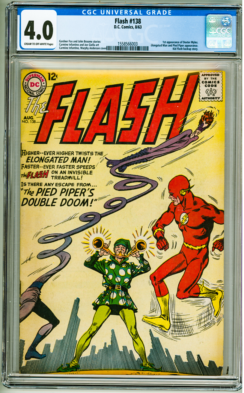 The Flash #138 (1963) CGC 4.0! 1st Appearance of Dexter Myles! | Comic ...
