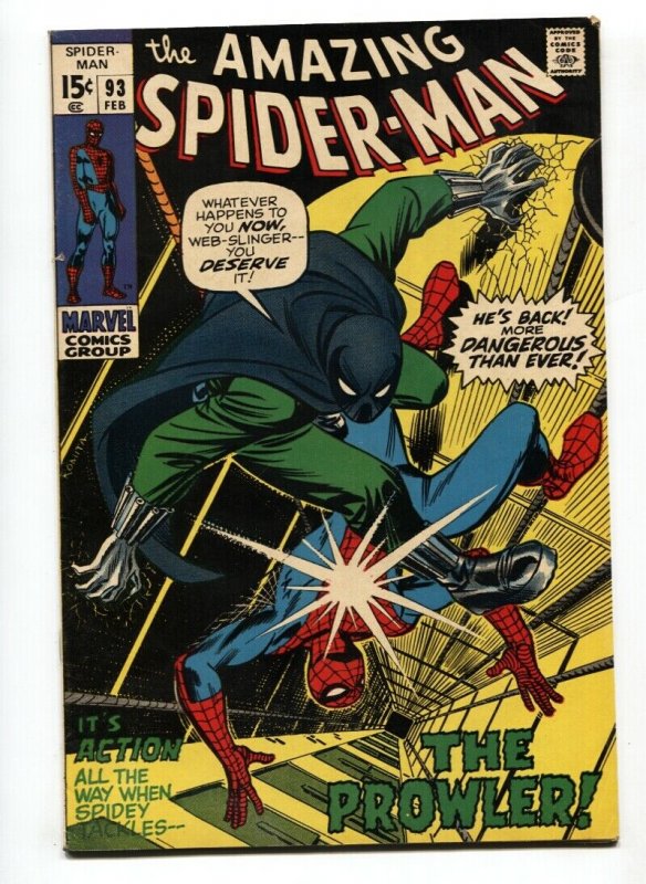 Amazing Spider-man #93 1971 The Prowler- Marvel Bronze FN | Comic Books ...