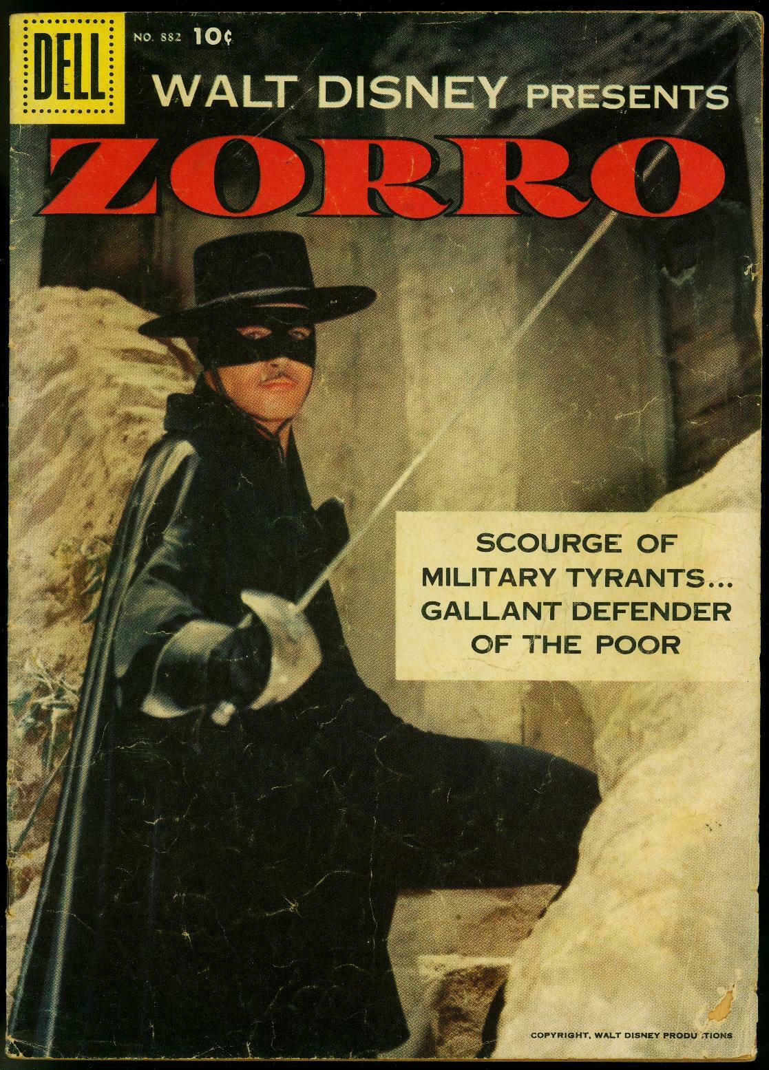Zorro - Four Color Comics #882 1958- 1st Dell issue- Alex Toth G ...