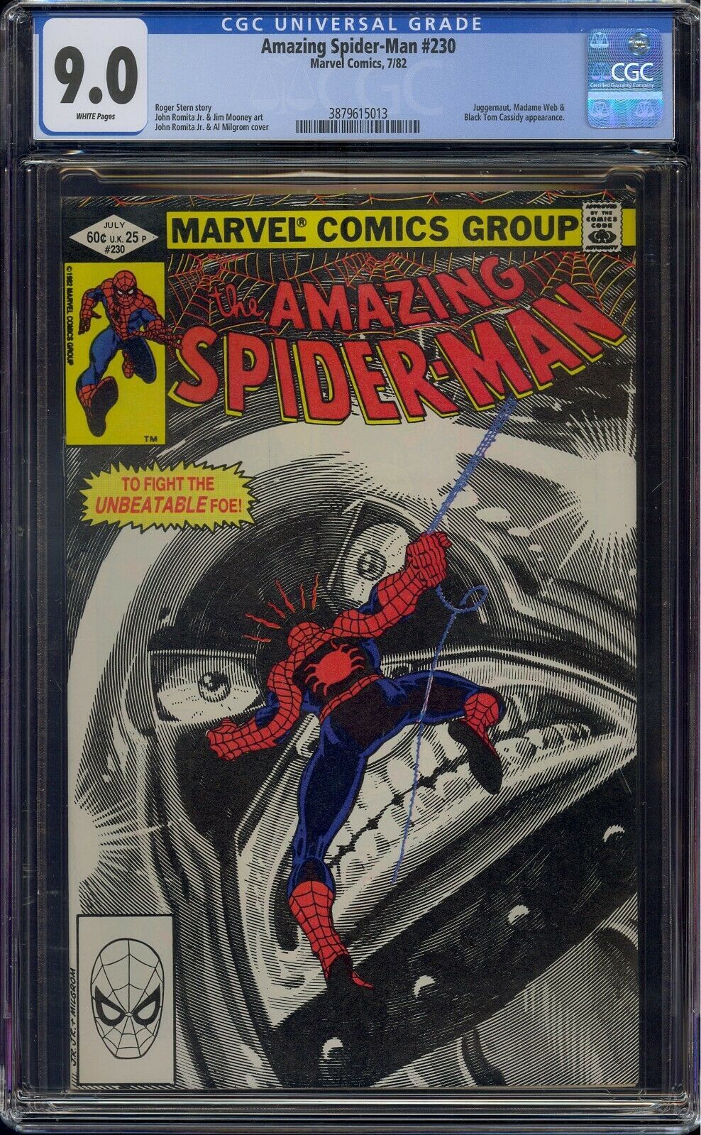 Amazing Spider-Man #230 CGC 9.0 Juggernaut White Pages | International ...