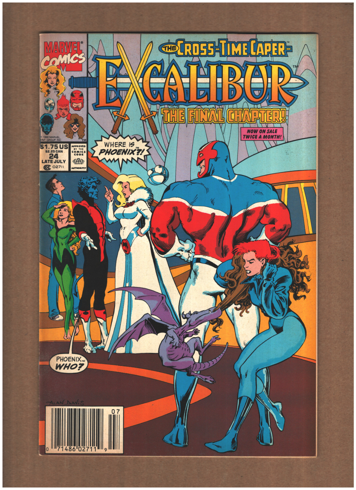 Excalibur #24 Newsstand Marvel Comics 1990 Claremont NIGHTCRAWLER FN 6. ...