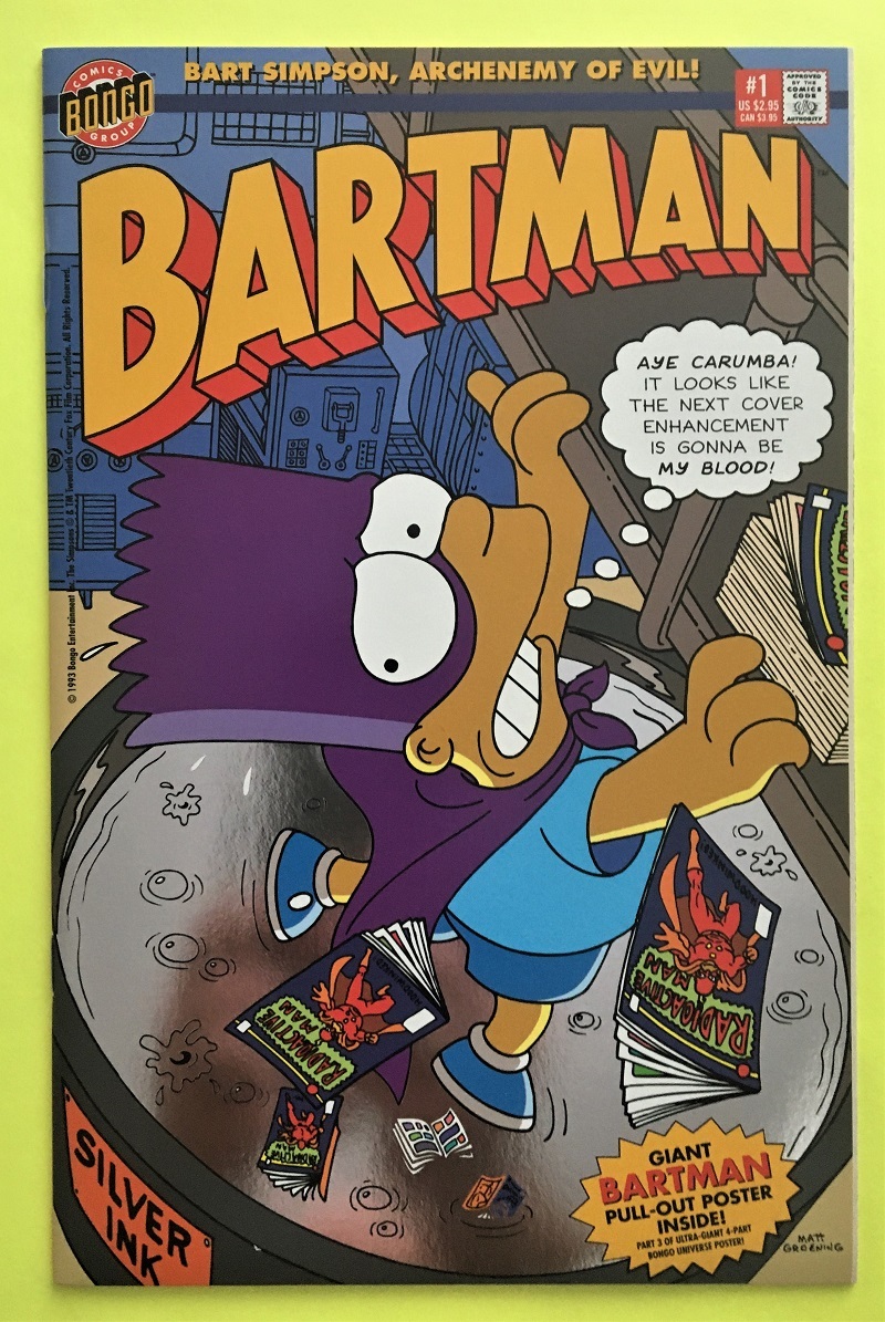 Bartman 1 Foil Cover With Poster Simpsons Bongo (1996) | Comic Books ...