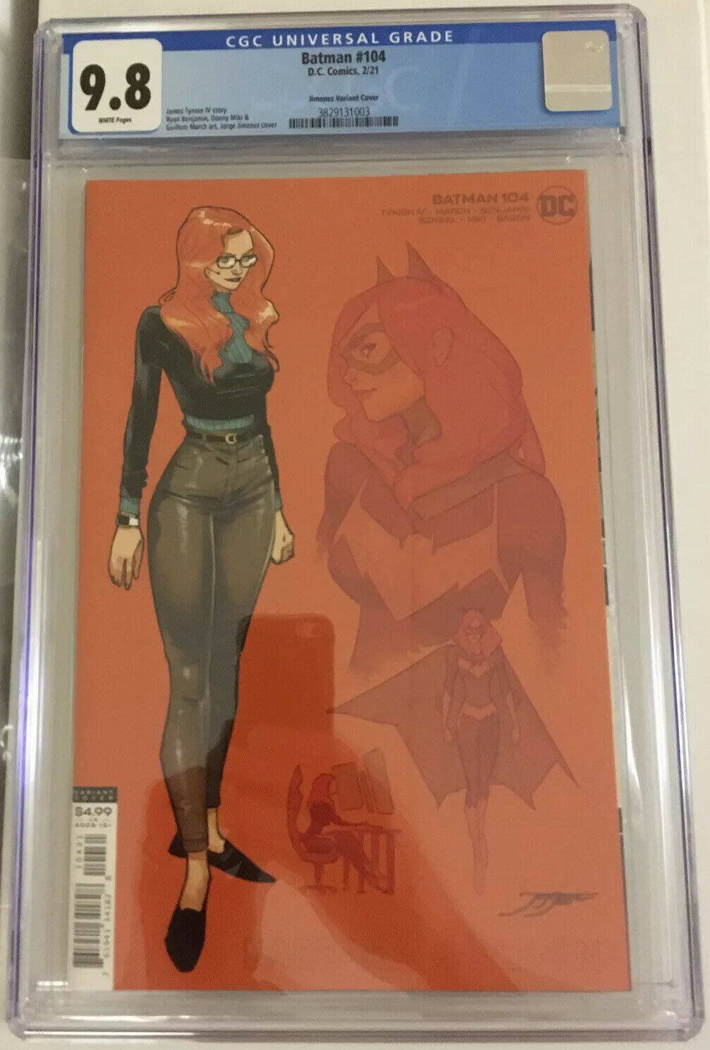Batman #104 1:25 Jimenez Variant CGC 9.8 NM+/MT Barbara Gordon Tynion ...