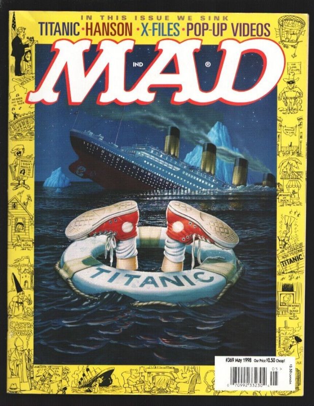 Mad Magazine #369 5/1998-Mad Sinks The Titanic-Hansen-X-Files-Pop-up ...