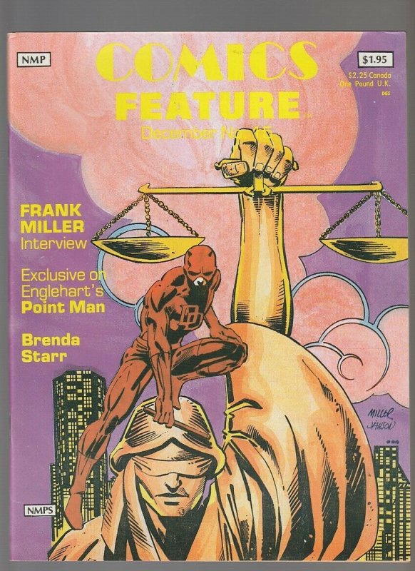 1981 COMICS FEATURE Magazine #15 FN+ 6.5 Frank Miller Daredevil ...