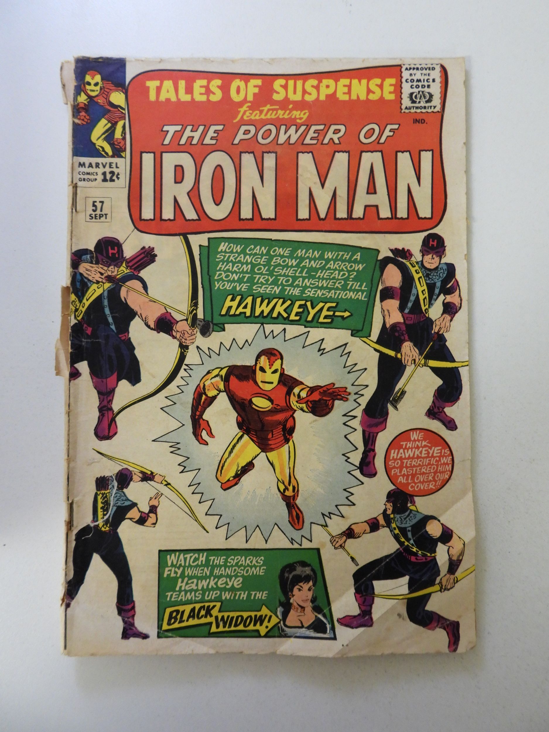 Tales of Suspense #57 1st Hawkeye Fair condition 2" cumulative spine ...