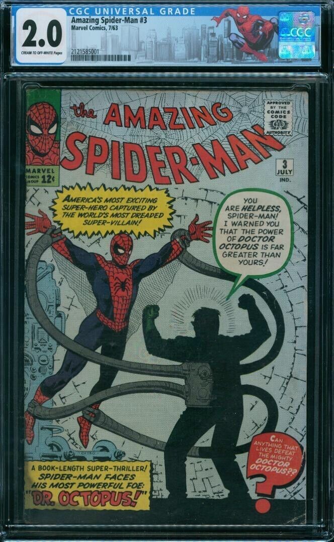 Amazing Spider-Man 3 CGC 2.0 1st Doctor Octopus | Comic Books - Modern ...