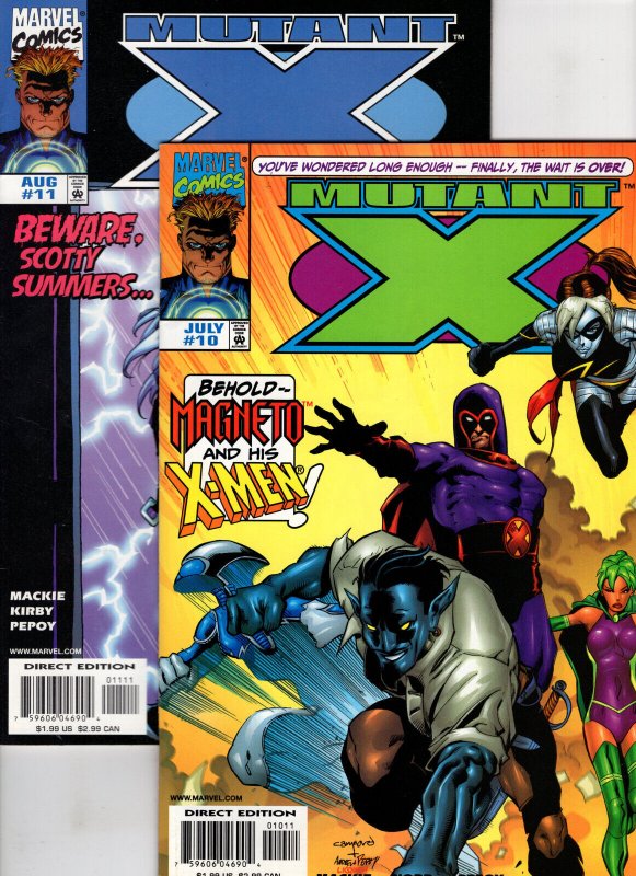 Mutant-X #10 & #11 She-Hulk/Hulk Trading Cards x2 Attached (1999 Marvel ...