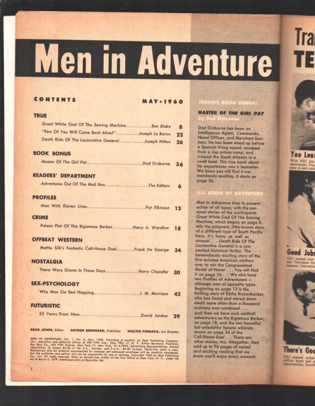 Men In Adventure #6 5/1960-War-crime-violence-bondage-exploitation ...