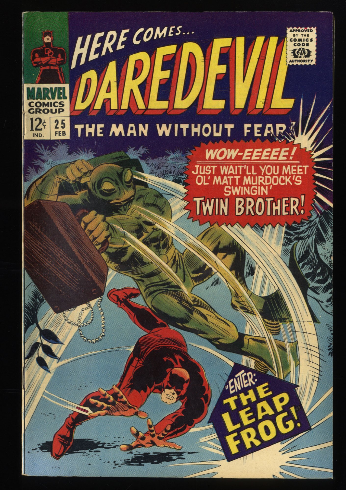 Daredevil #25 VF+ 8.5 1st Appearance of Mike Murdock! Leap Frog ...