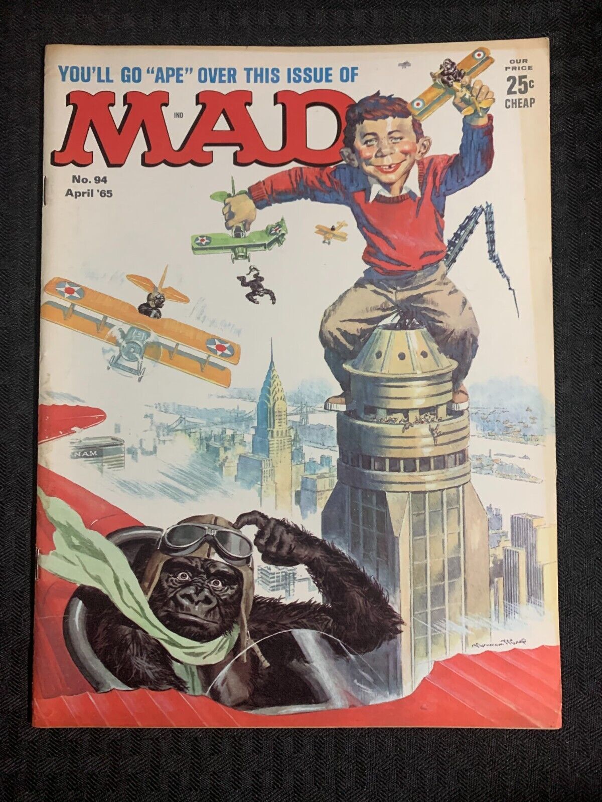 1965 MAD Magazine #94 FN 6.0 Alfred E Neuman vs King Kong Cover ...