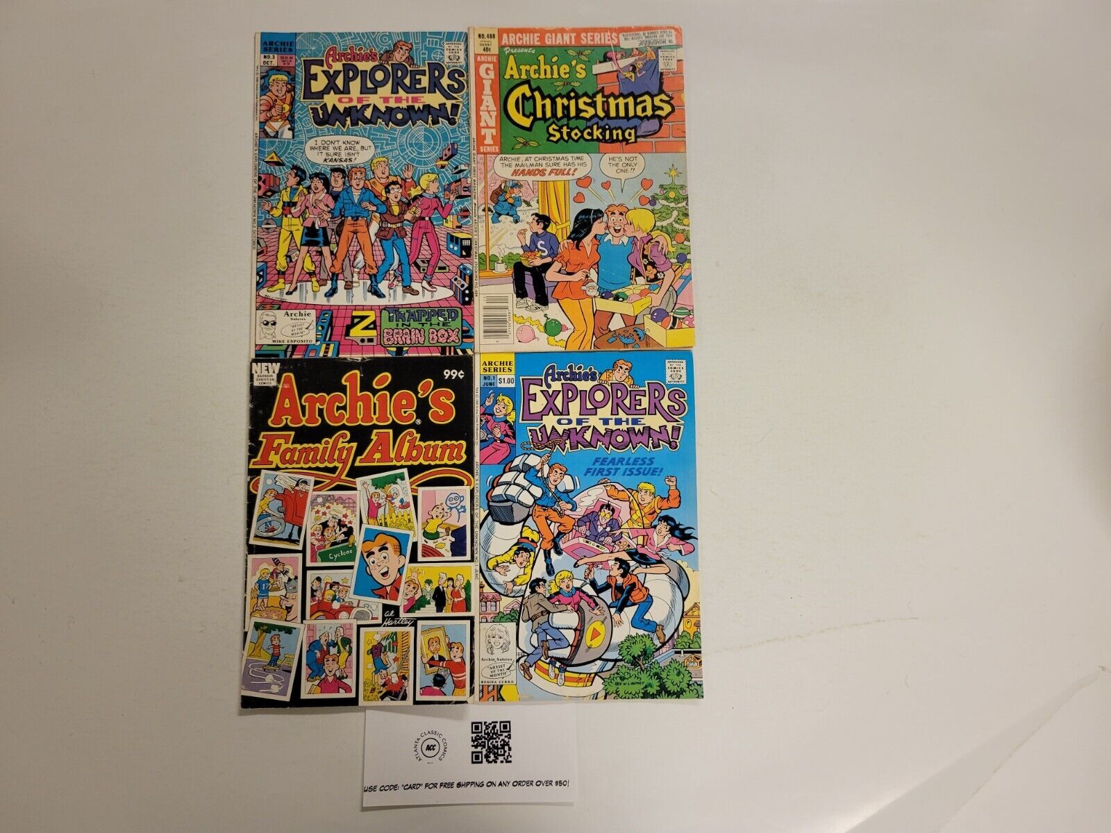 4 Archie Comics #1 Family Album #488 Christmas #1 3 Explores of Unknown ...