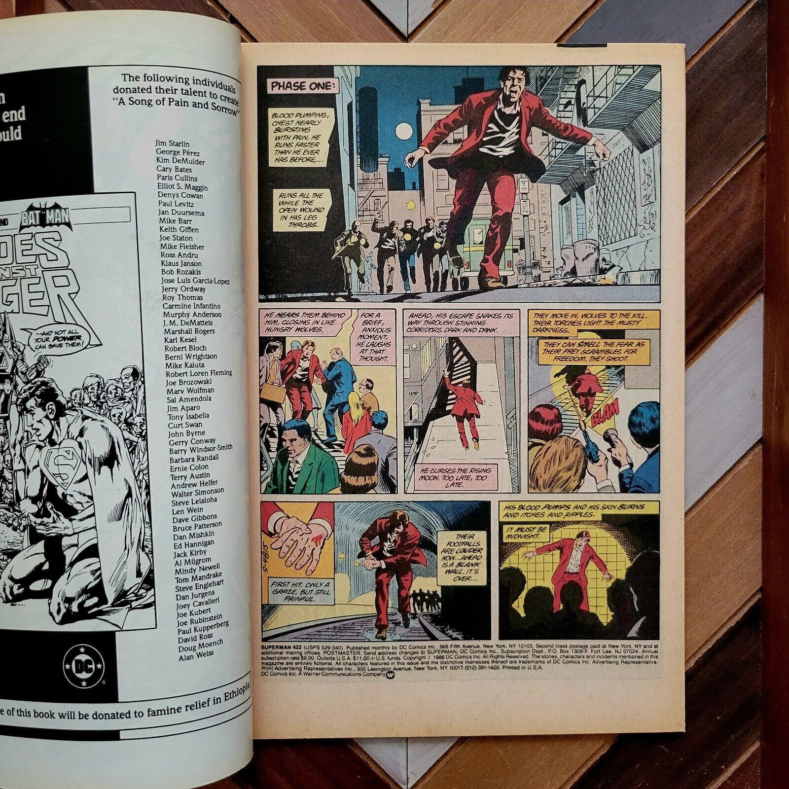 SUPERMAN #422 VF (1986) Newsstand Bolland WEREWOLF cover, Marv Wolfman ...