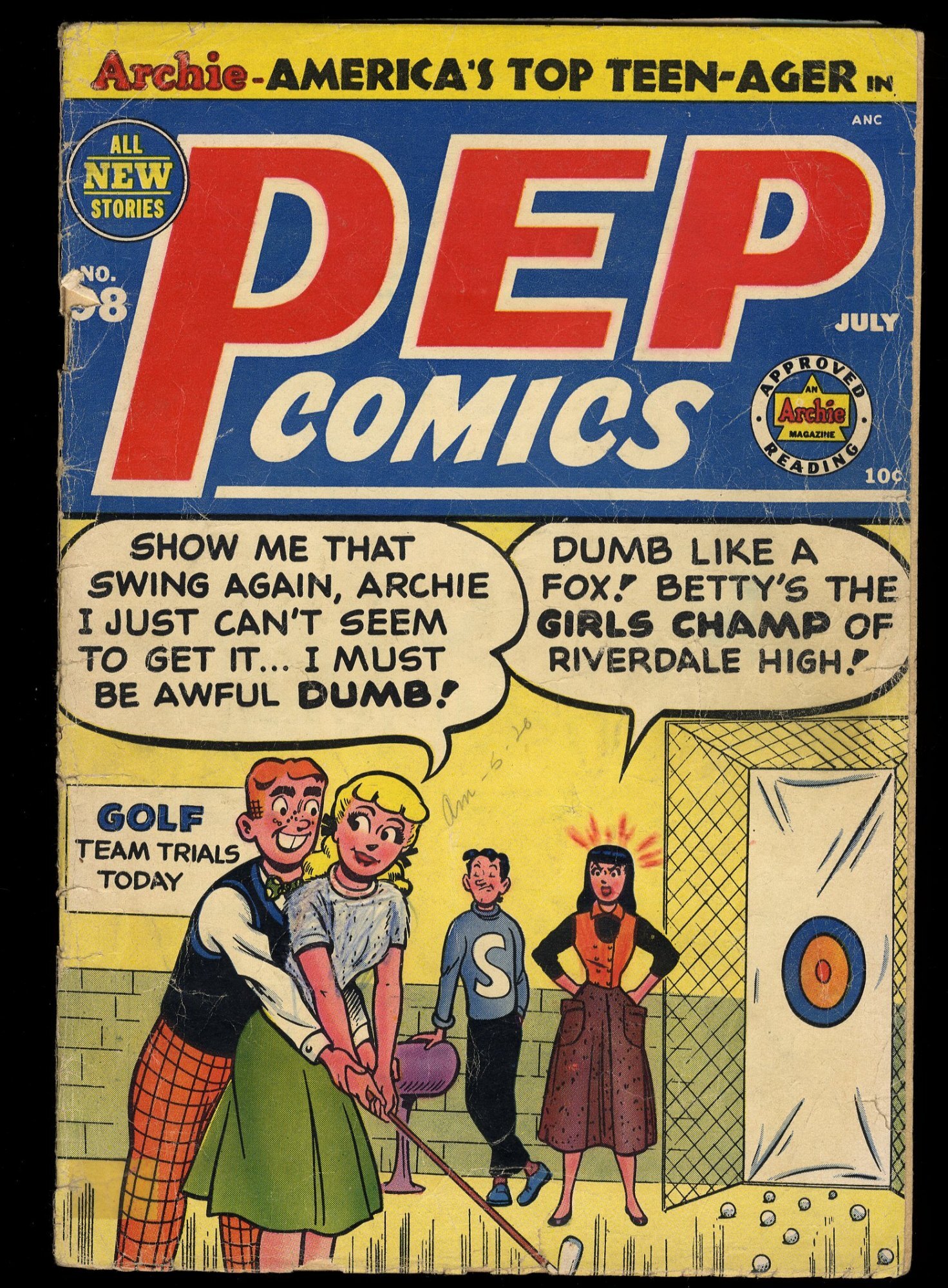 Pep Comics #98 GD 2.0 Katy Keene Appearance! Bill Woggon Cover Art ...