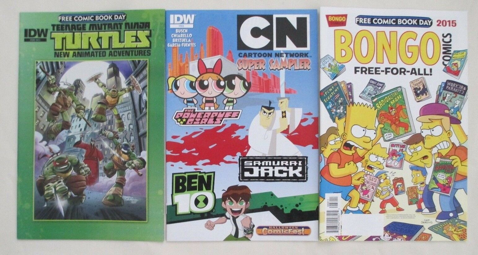 Simpsons, Teenage Mutant Ninja Turtles, Powerpuff Girls - Three Issues ...