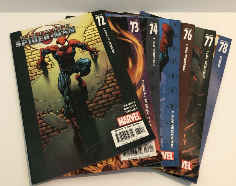 Ultimate SpiderMan #72-78 Hobgoblin Story Arc Lot Of 7 1st Ultimate ...