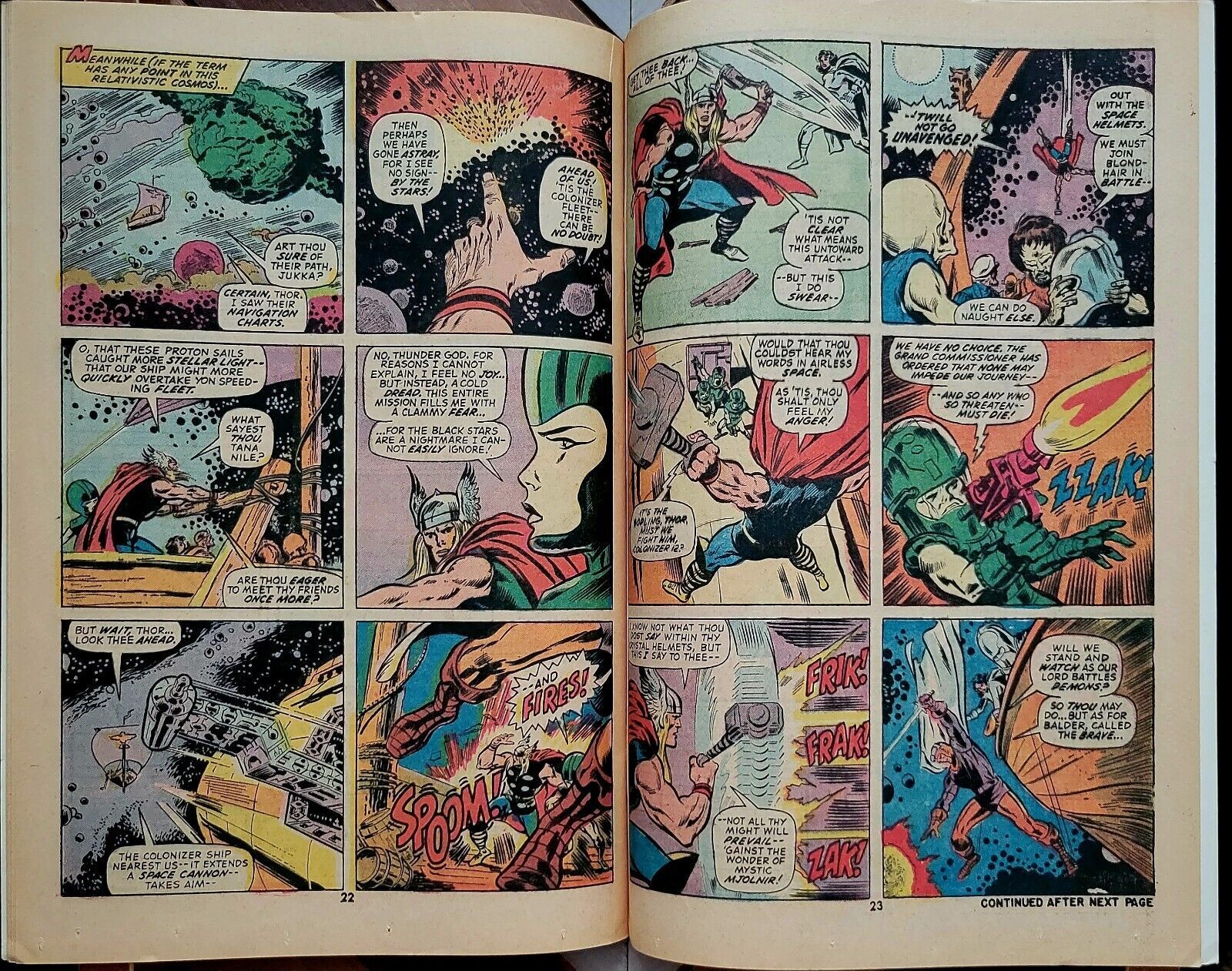 THOR #218 FN (Marvel 1973) "Where Pass the Black Stars" ft The Colonizers | Comic Books - Bronze ...