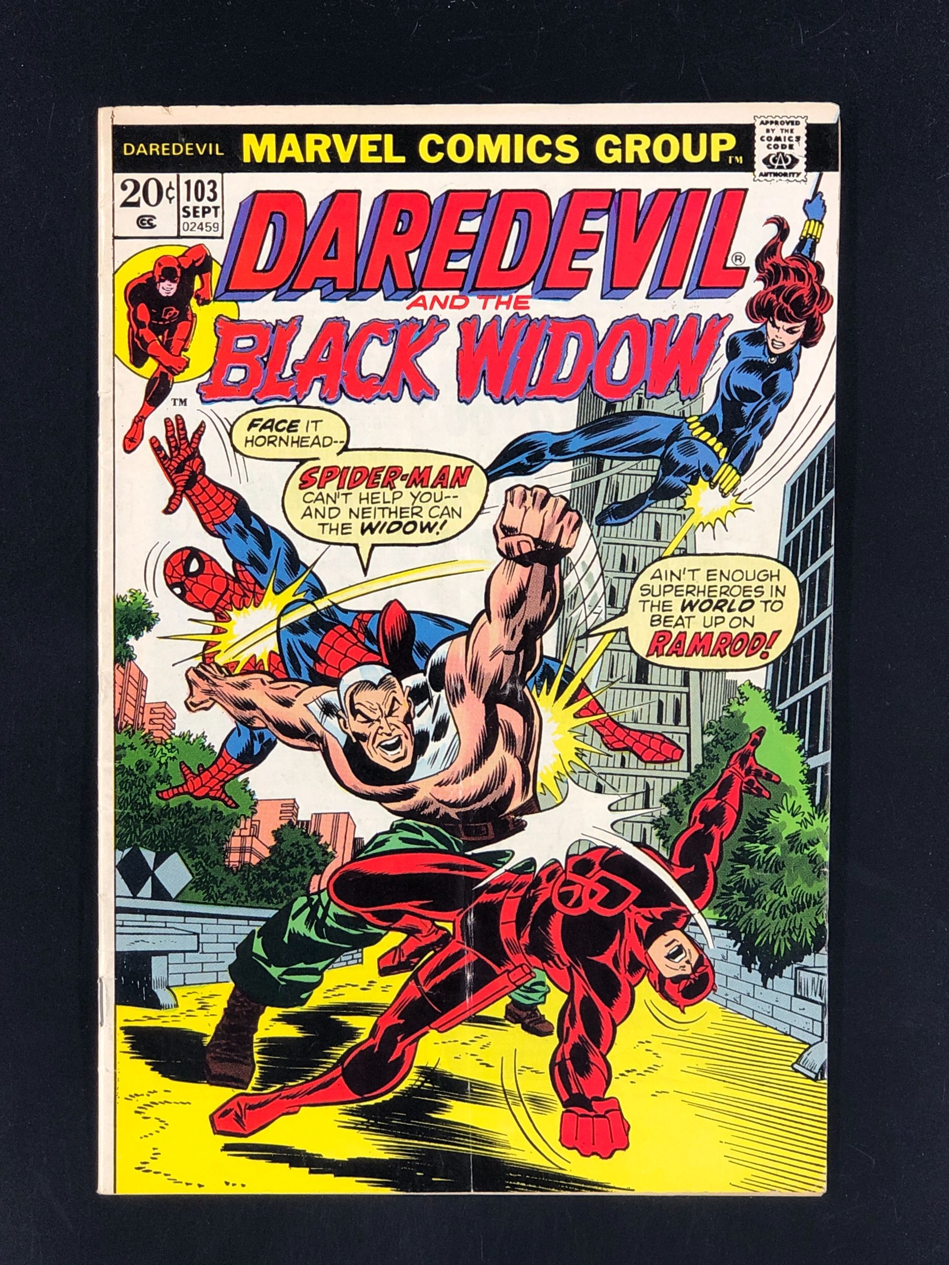 Daredevil #103 (1973) GD/VG Ramrod Spider-Man Black Widow | Comic Books ...