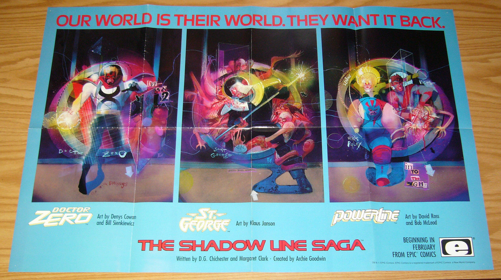 Epic Comics Shadow Line poster - 22" x 34" - bill sienkiewicz - doctor ...
