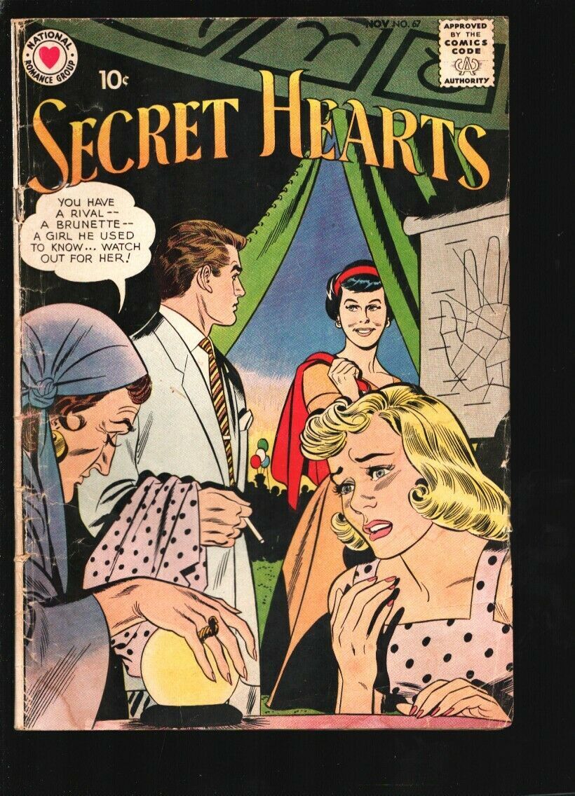 Secret Hearts #67 1960-DC-Gypsy style fortune teller-crystal ball ...