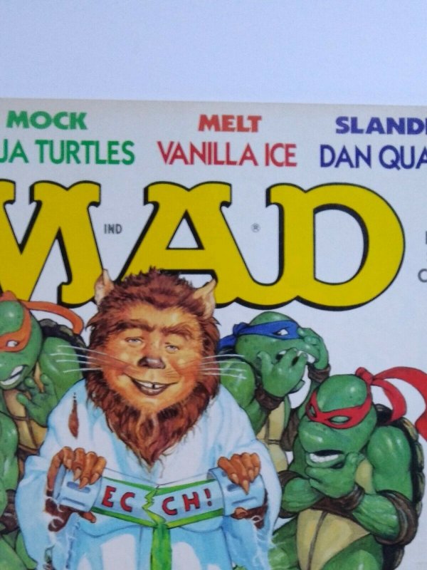 MAD Magazine Teenage Ninja Mutant Turtles Cover Oct 1991 No 306 Vanilla ...