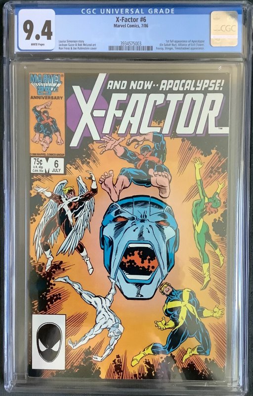 X-Factor #6 Direct Edition (1986) - CGC 9.4 1st Appearance of ...