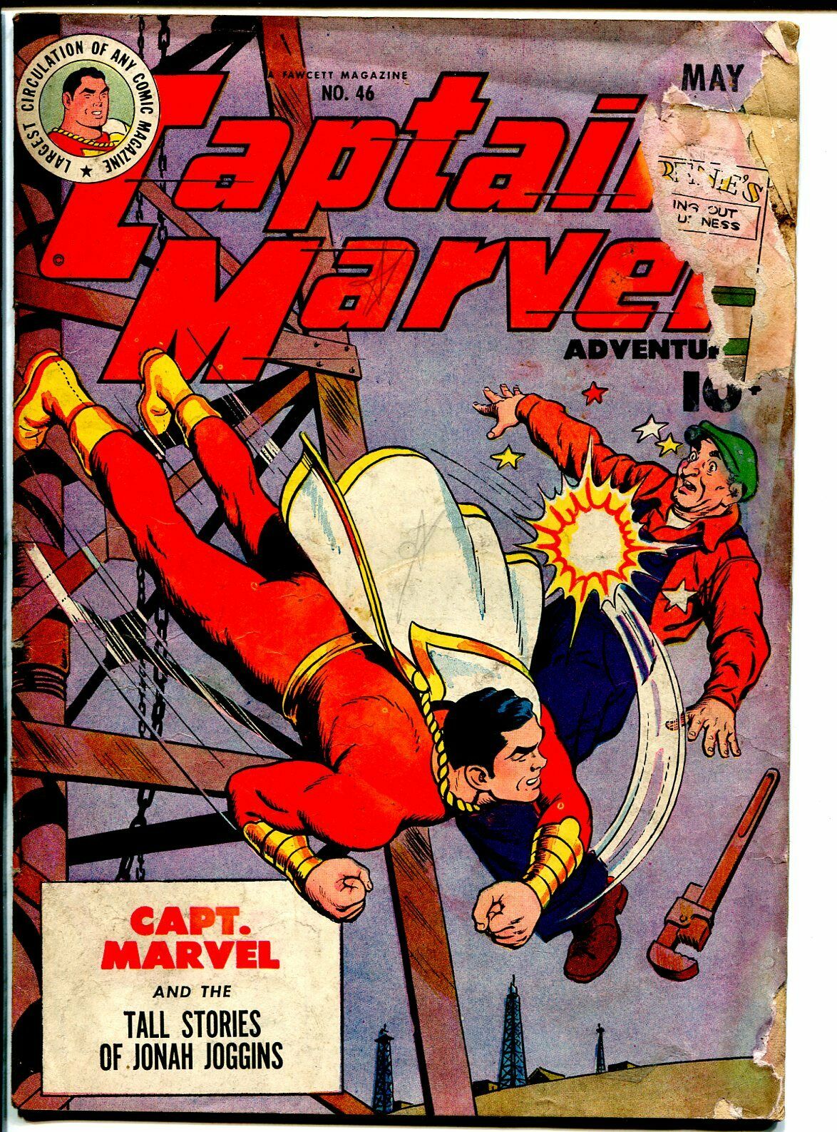 Captain Marvel Adventures #46 1945-Fawcett-Steamboat-final Mr Mind ...