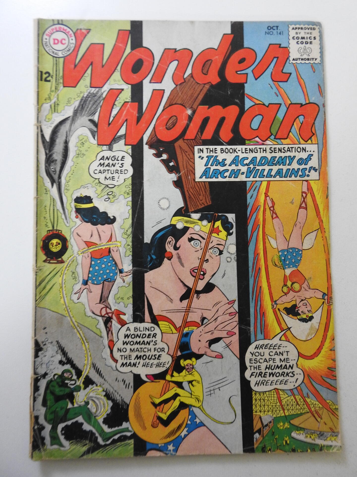 Wonder Woman #141 (1963) GD/VG 1 1/2 in spine split, manufactured w/ 1 ...