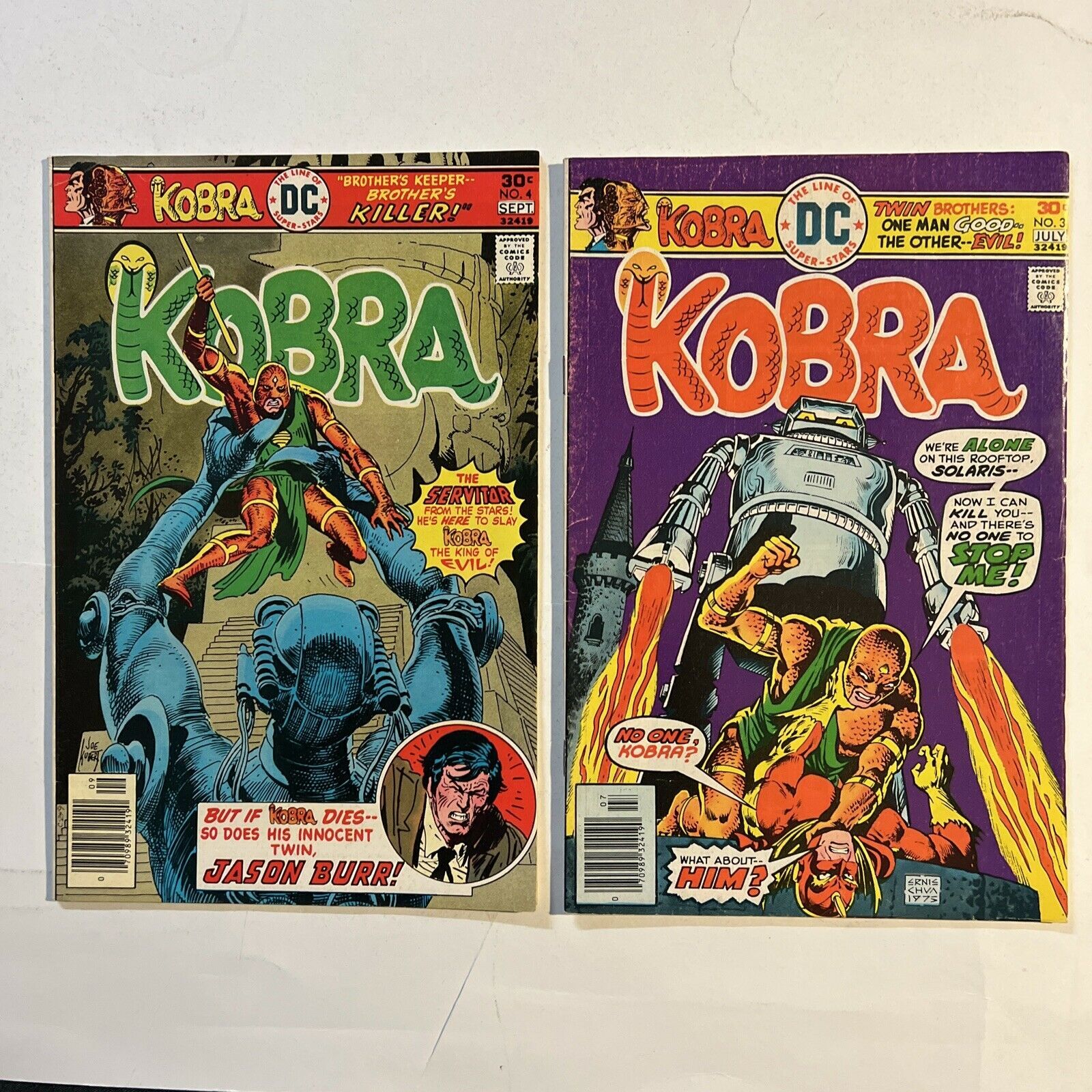 Kobra Set #1-7 (1976) + 5 Star Superhero (1977) Story Completes Kobra ...