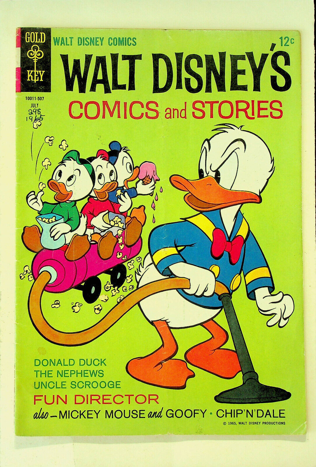 Walt Disneys Comics And Stories 298 Jul 1965 Dell Good Comic