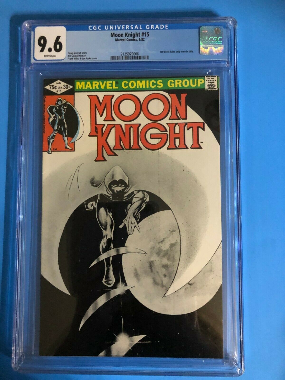 Moon Knight #15 CGC 9.6 White / 1'St & Only Direct Sales in Series ...