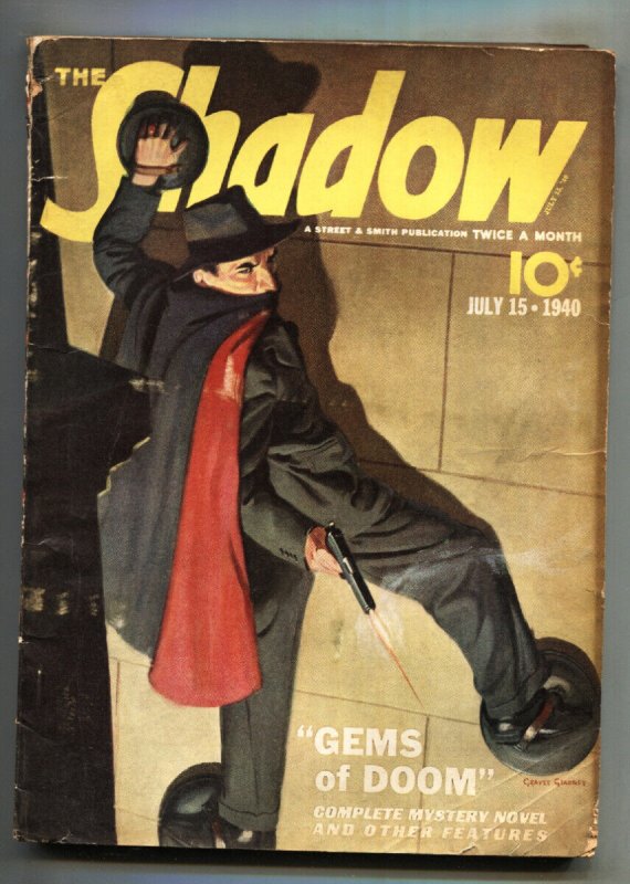 The Shadow Pulp July 15 1940- The Murder Genius- Great cover VG | Comic ...