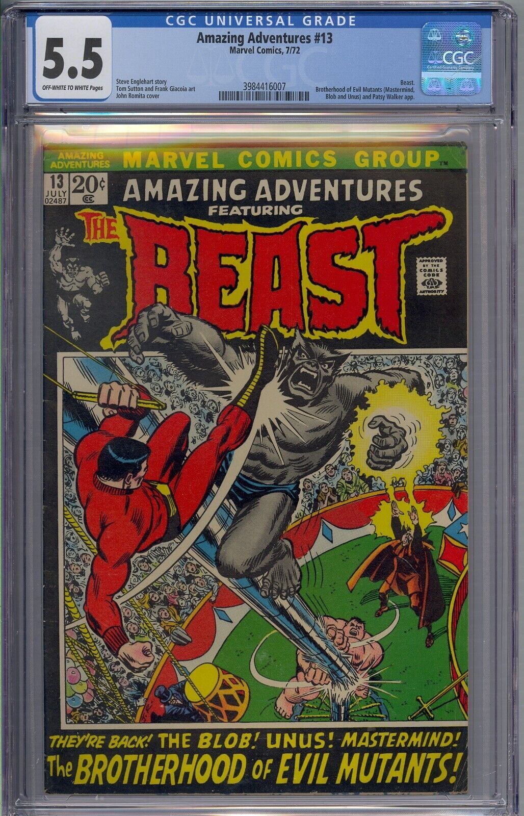 Amazing Adventures #13 CGC 5.5 Beast Brotherhood Evil Mutants John ...