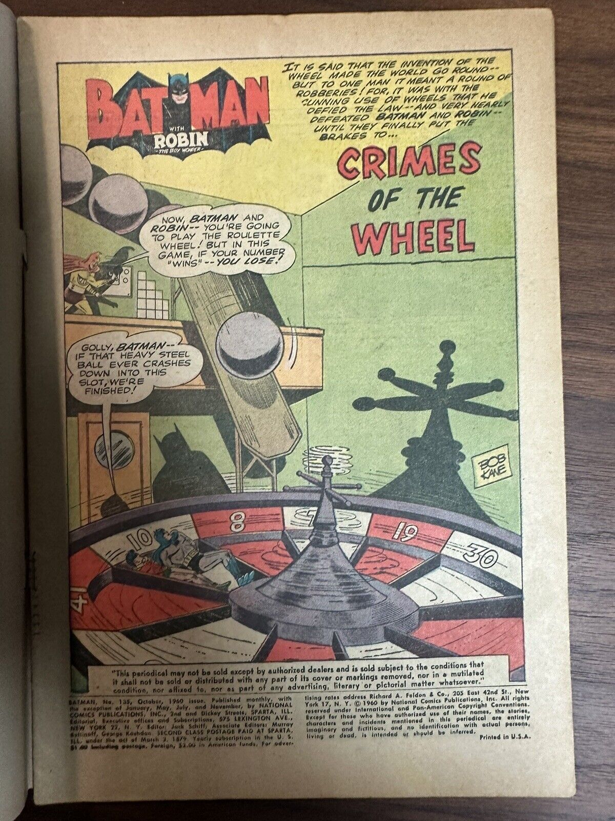Batman #135 GD/VG “The Menace of The Sky Creature”(DC Comics 1960 ...
