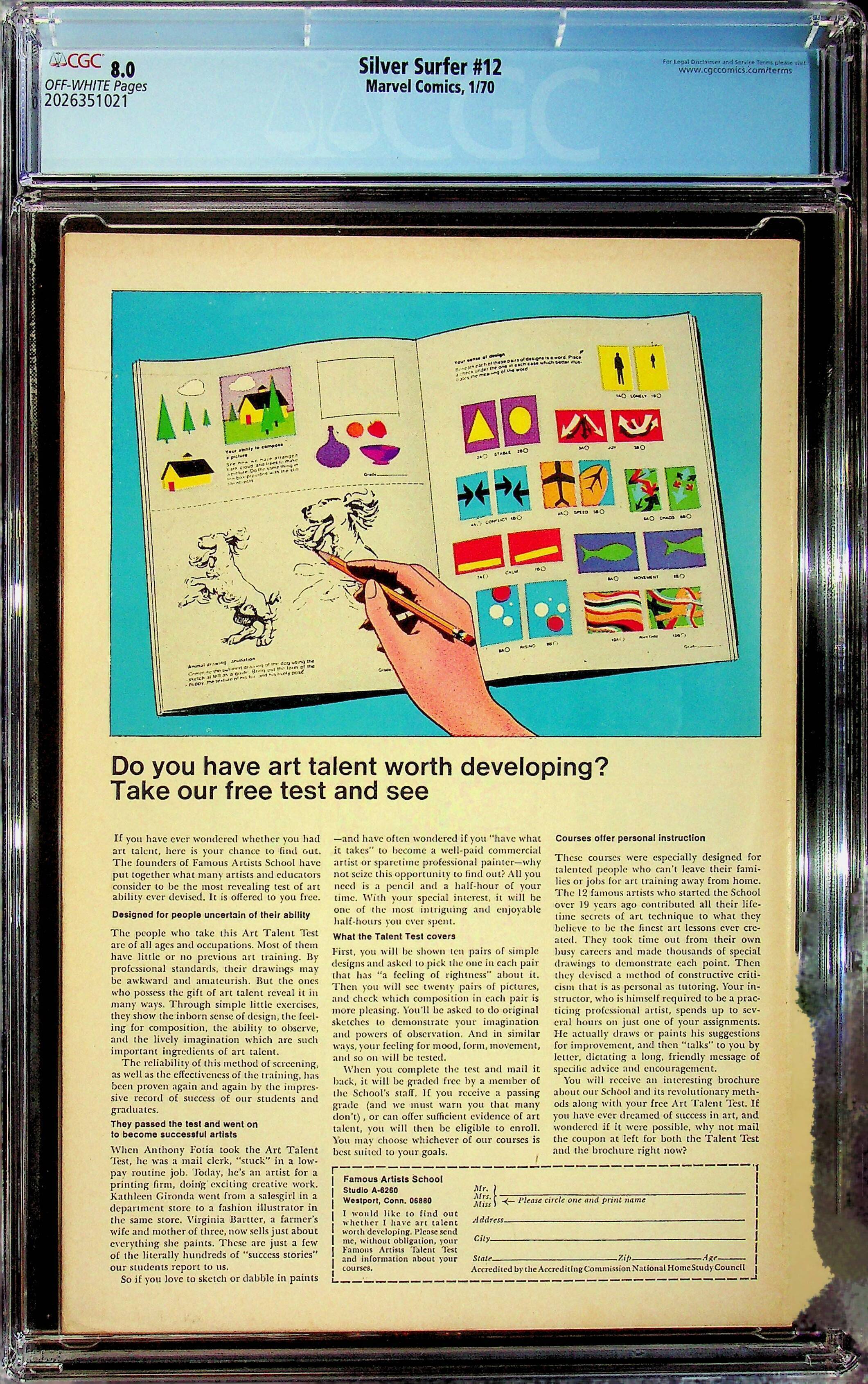 The Silver Surfer #12 (1970) - CGC 8.0 - Cert #2026351021 | Comic Books ...