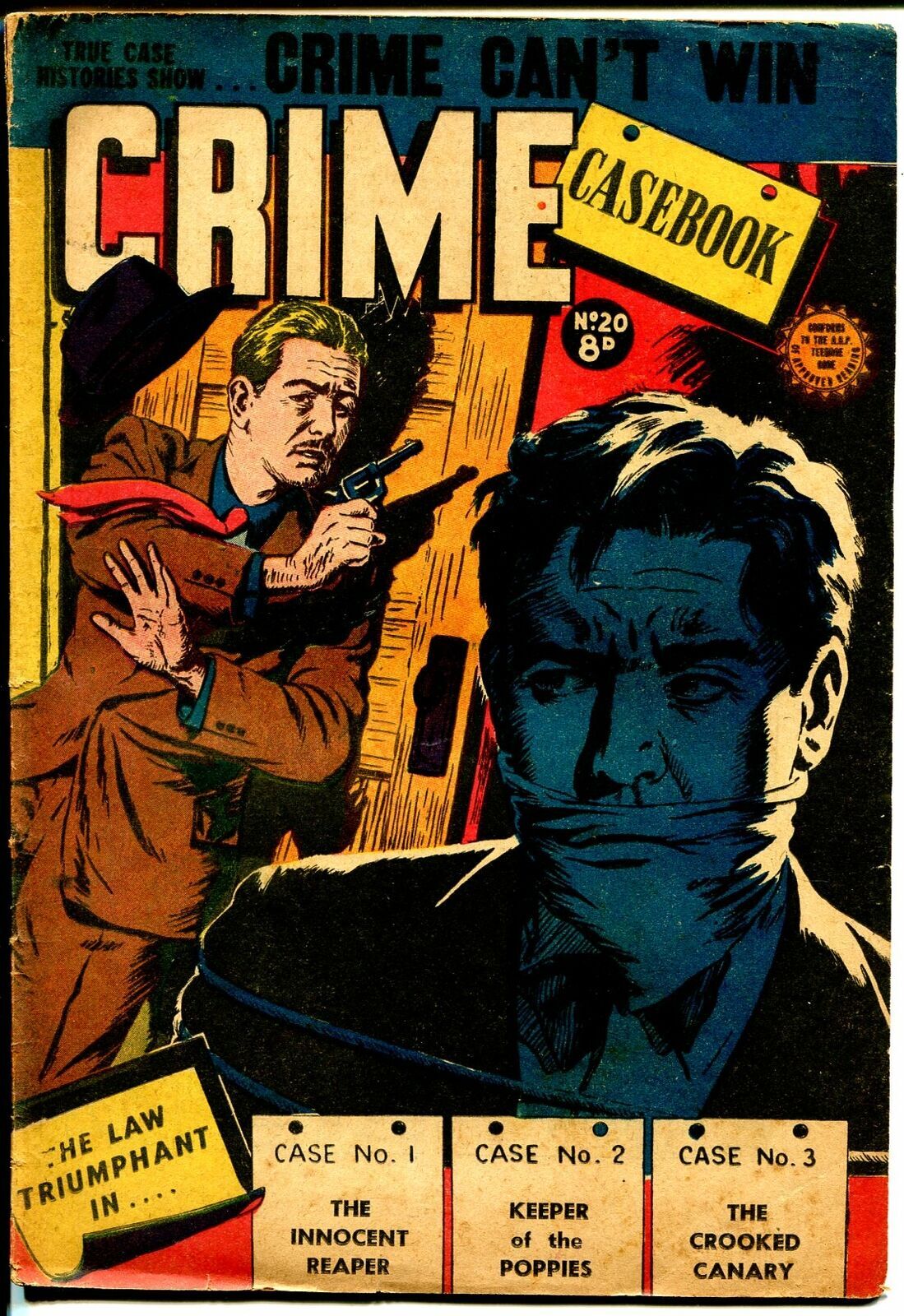 Crime Casebook #20 1950's-Australian crime comic-torture-violent crime ...