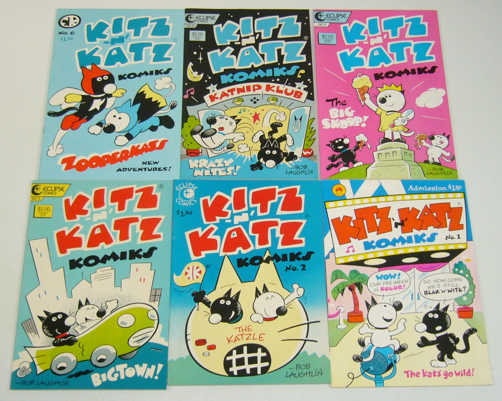 Kitz 'n' Katz Komiks #1-6 VF/NM complete series - funny animals - bob ...