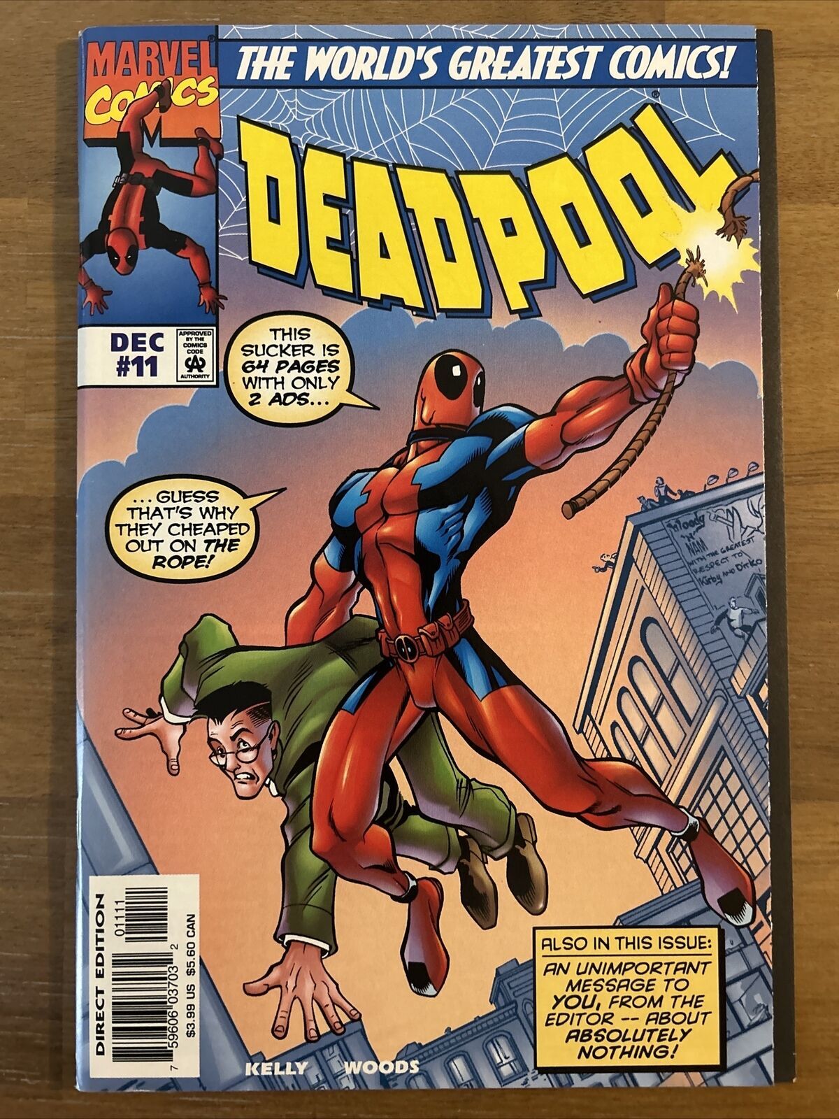 Deadpool 11, 1997, Amazing Fantasy 15 Homage Cover. Bagged & Boarded ...