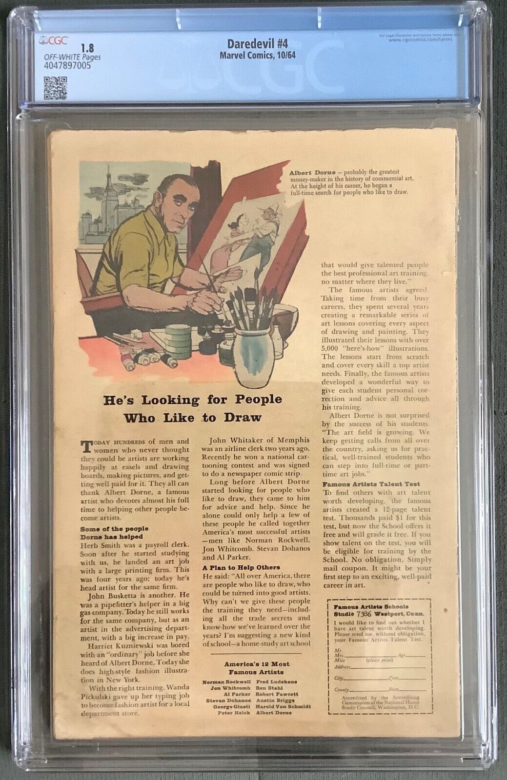 Daredevil #4 (1964, Marvel) 1st Appearance of the Purple Man. CGC ...