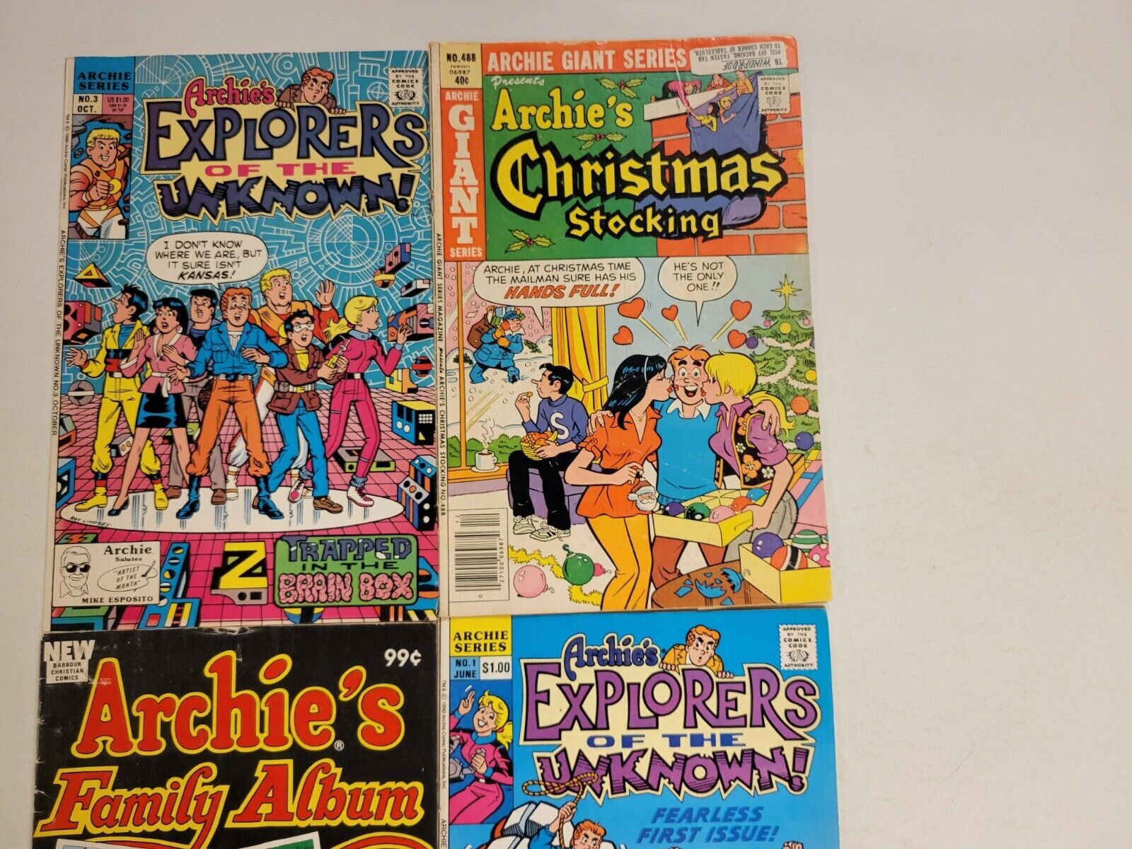 4 Archie Comics #1 Family Album #488 Christmas #1 3 Explores of Unknown ...