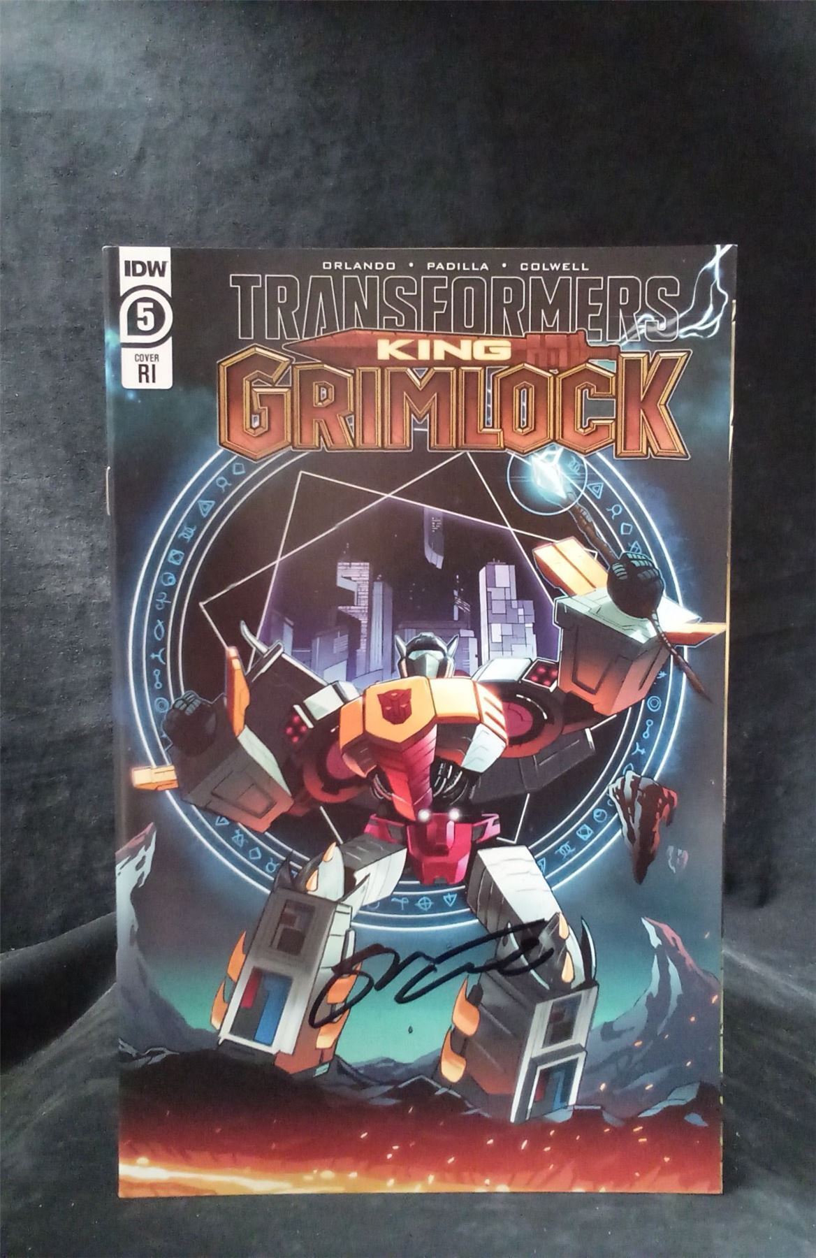 Transformers: King Grimlock #5 Cover RI 2022 Signed by Steve Orlando ...