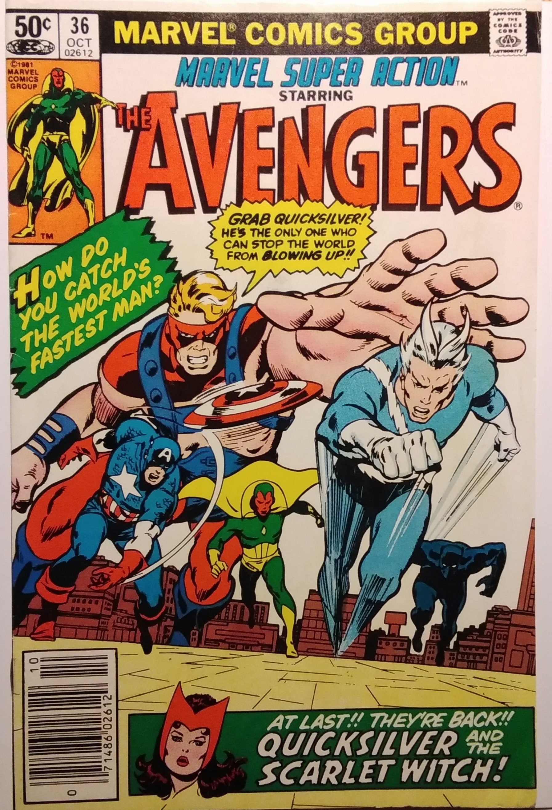 Marvel Super Action #36 (1981) Avengers Quicksilver | Comic Books ...