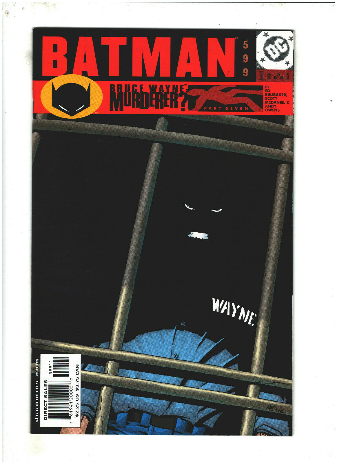 Batman #599 NM- 9.2 DC Comics 2002 Ed Brubaker, Bruce Wayne Murderer ...
