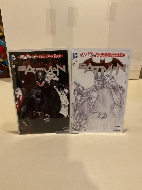 Batman #47 Set of 2 Alex Ross Sketch and Color Variants Harley’s Black ...