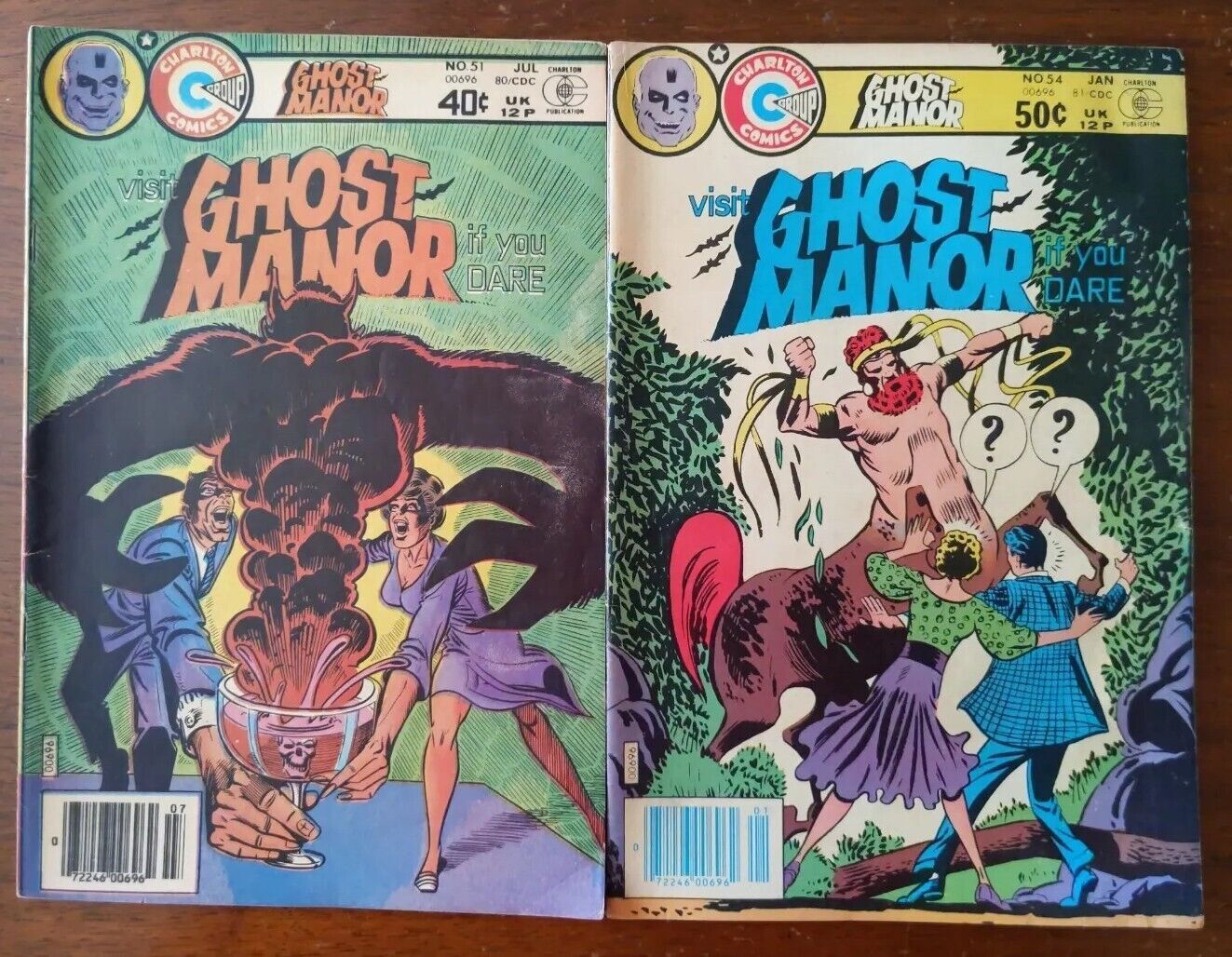 Ghost Manor #51 & 54 - Charlton Bronze Age Horror Steve Ditko Minotaur Dr Haunt | Comic Books ...