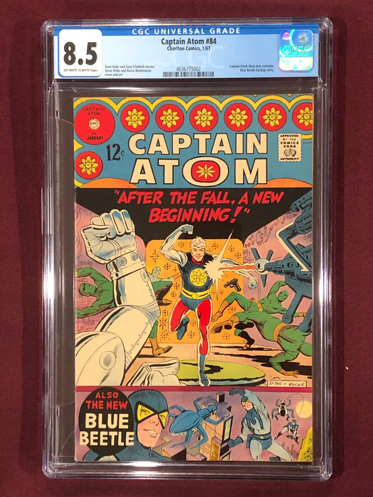 Captain Atom 84 CGC 8.5 Steve Ditko 1967 Charlton | Comic Books ...