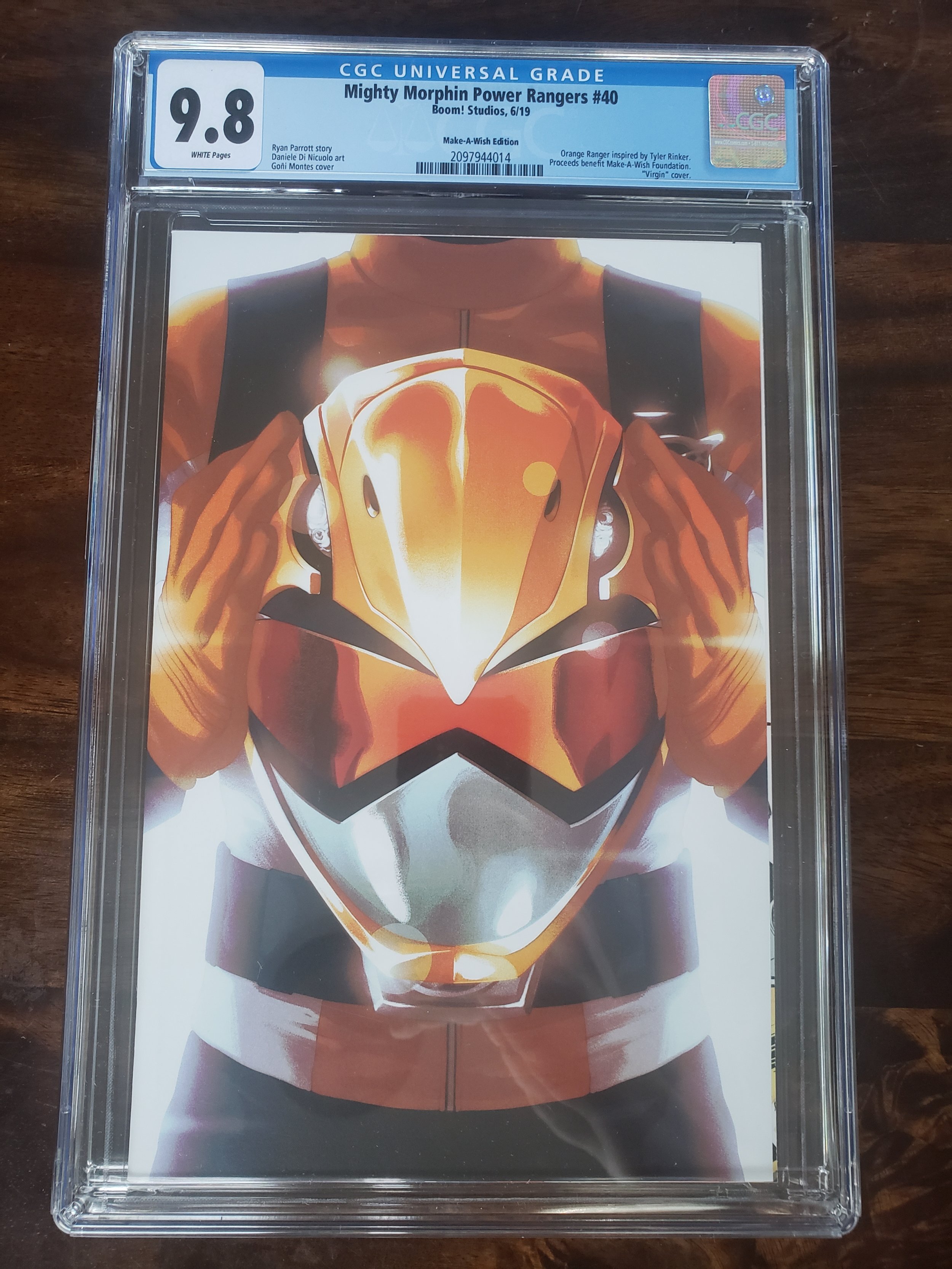 Mighty Morphin Power Rangers 40 CGC 9.8 Make-A-Wish Orange Ranger ...