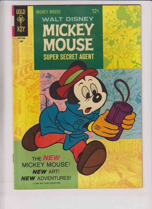 Walt Disney's Mickey Mouse #107 VF- june 1966 - super secret agent ...