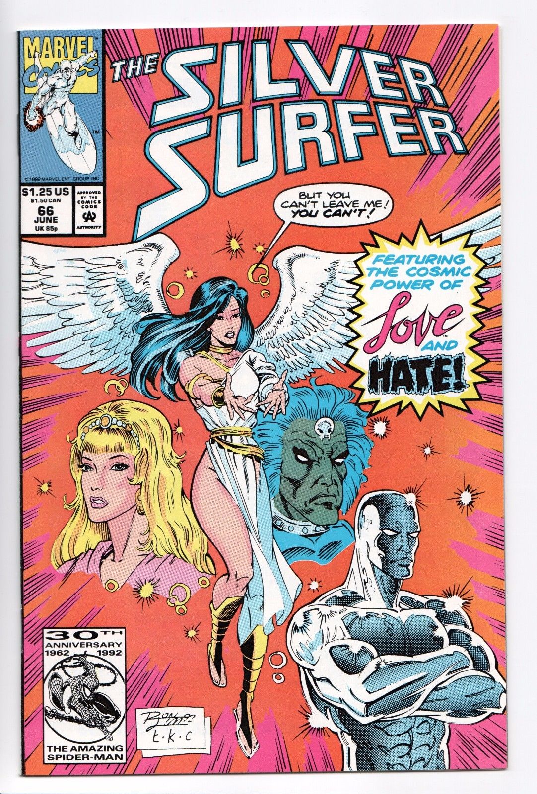 Silver Surfer #66 - App of Mistress Love & Sire Hate (Marvel, 1992 ...
